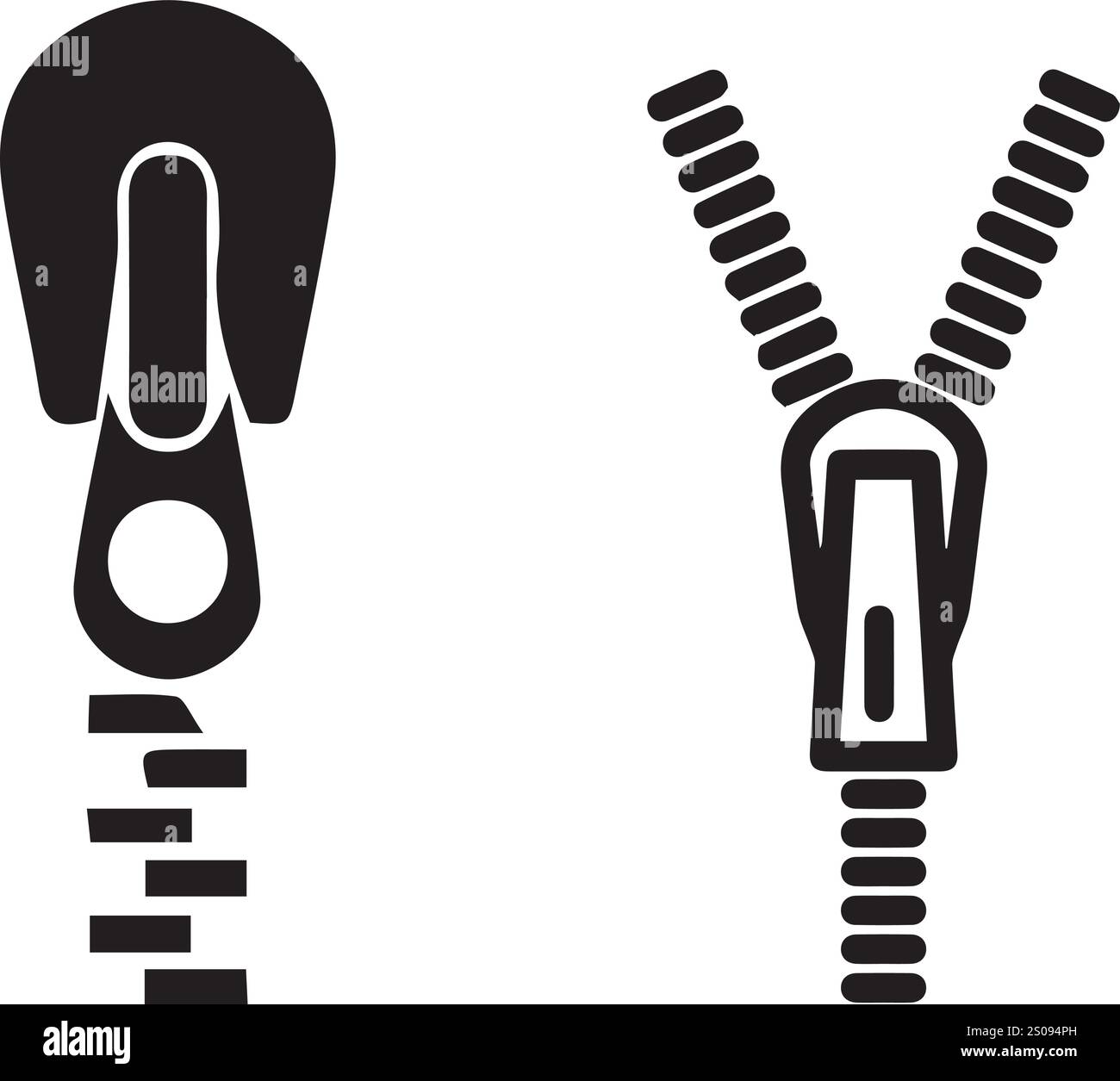 vector zipper, clothing accessory drawing Stock Vector Image & Art - Alamy