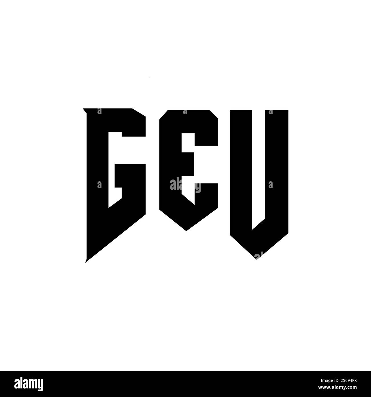 GEU letter logo design for technology company. GEU logo design black ...