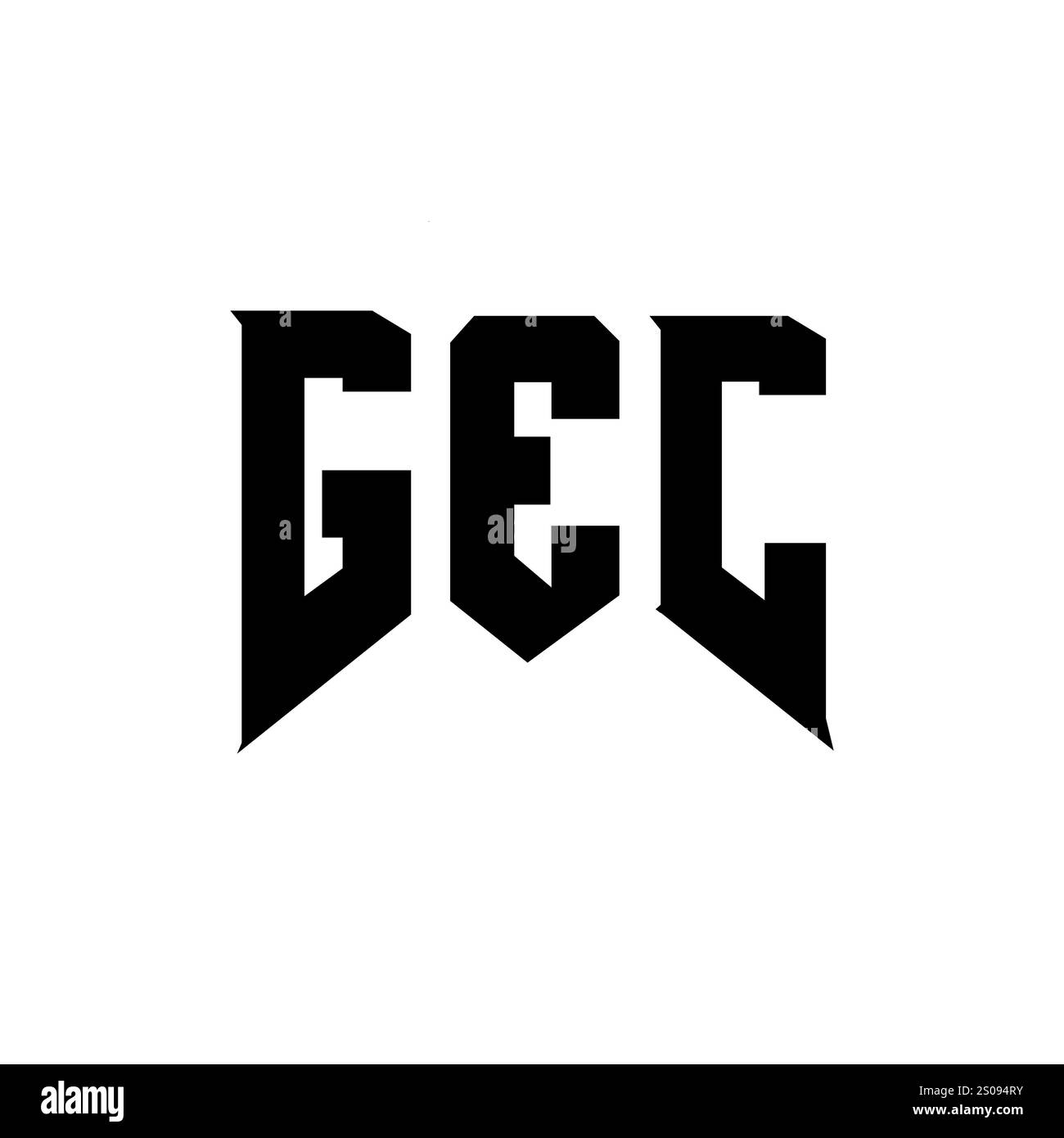 GEC letter logo design for technology company. GEC logo design black and white color combination ...