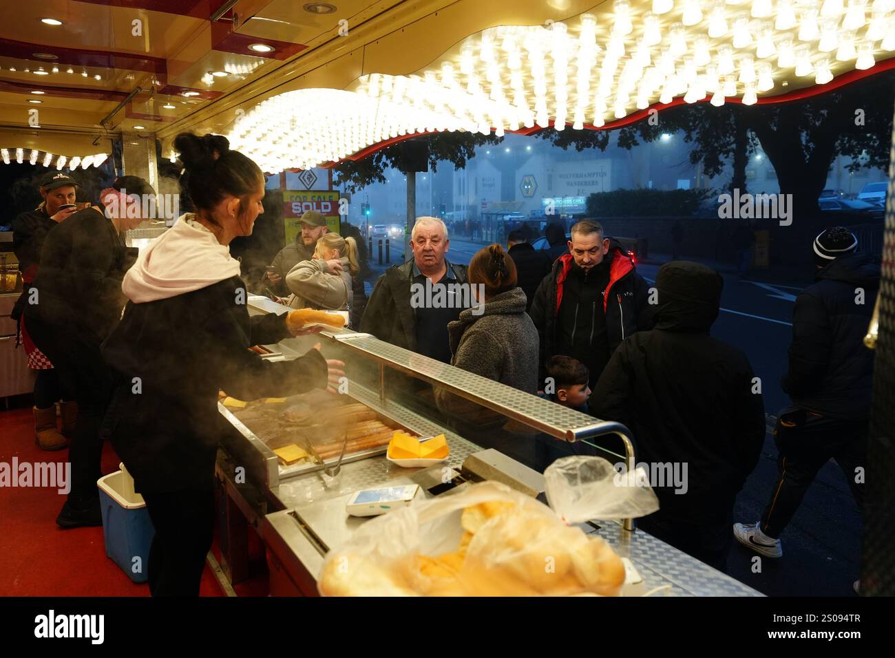 A general view of a food stall before the Premier League match at ...