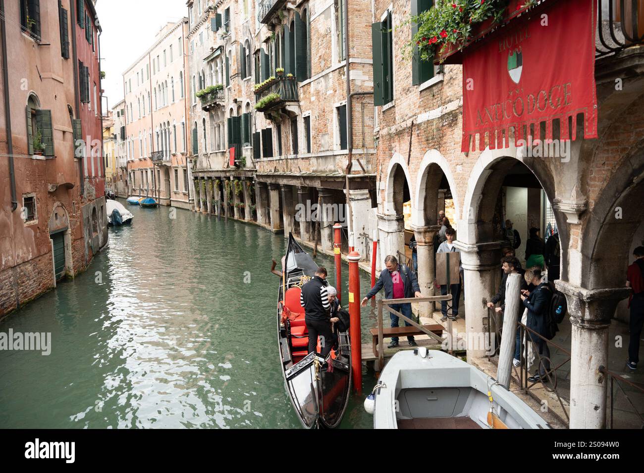Venice Italy - October 9, 2024: Scenic view from Venice Italy with ...