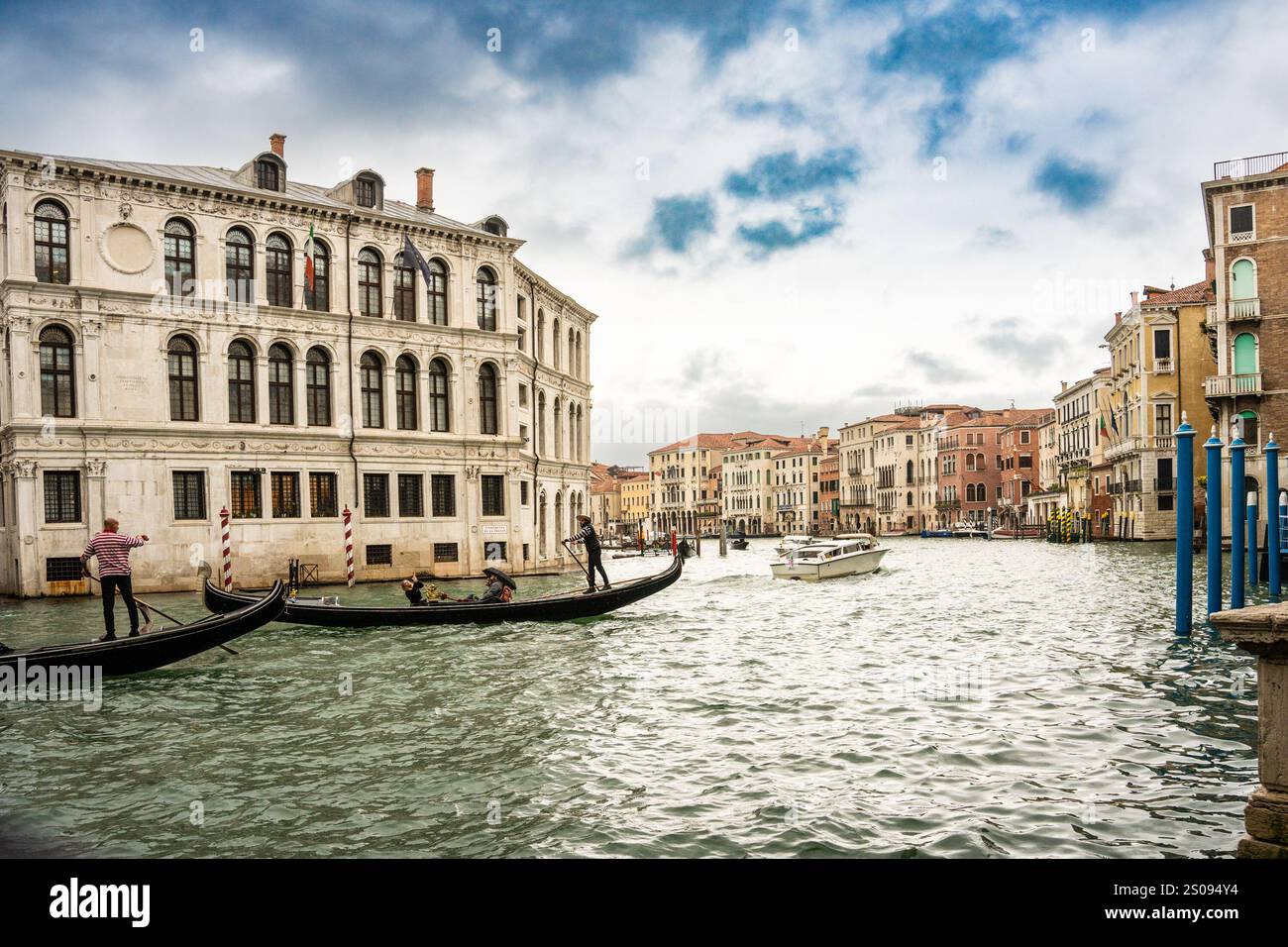 Venice Italy - October 9, 2024: Scenic view from Venice Italy with ...