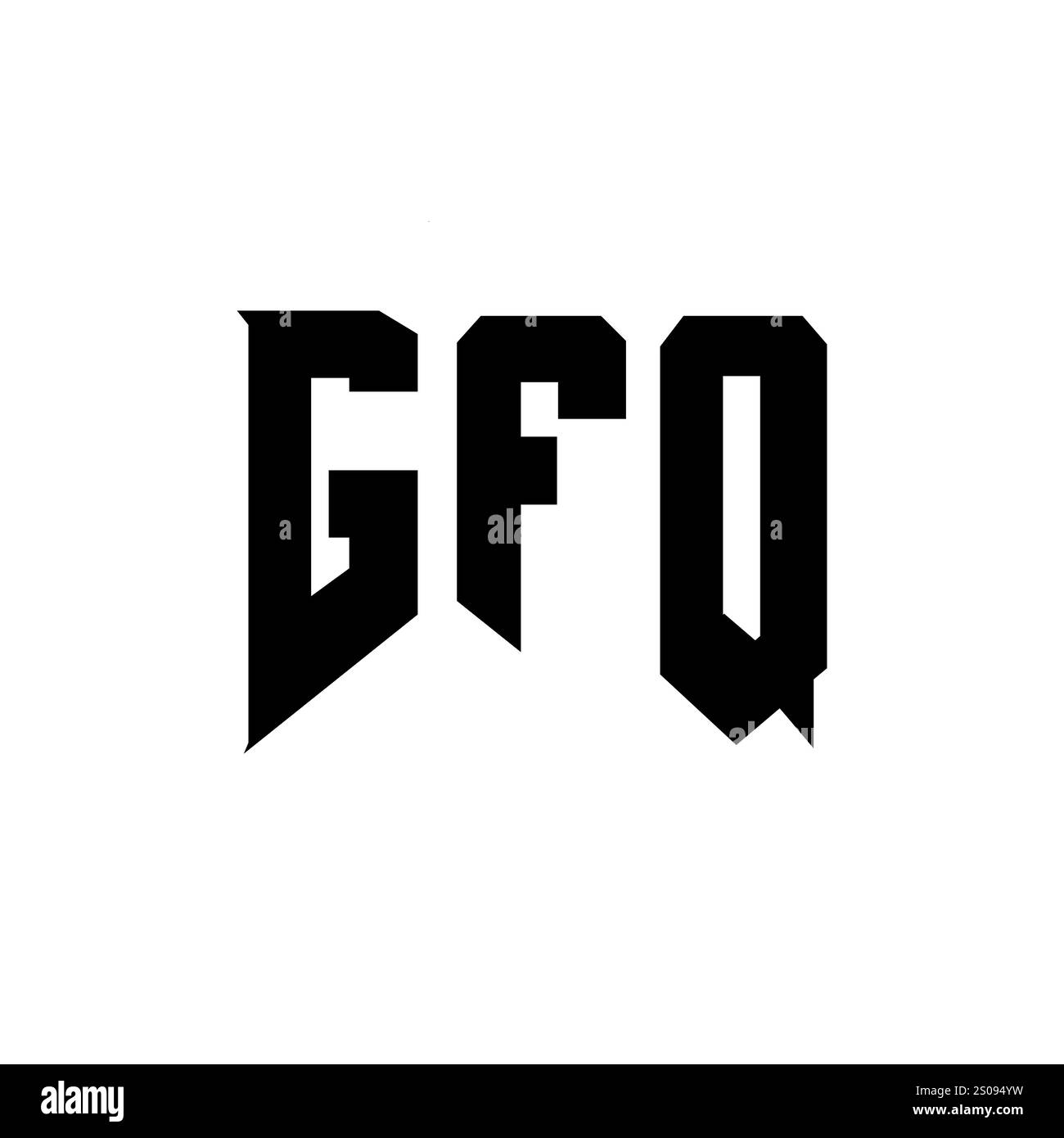 GFQ letter logo design for technology company. GFQ logo design black ...