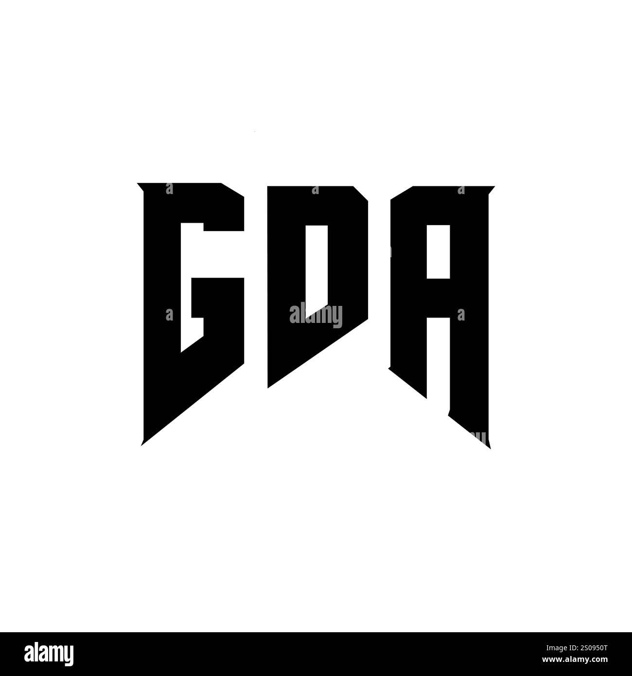 GDA letter logo design for technology company. GDA logo design black ...