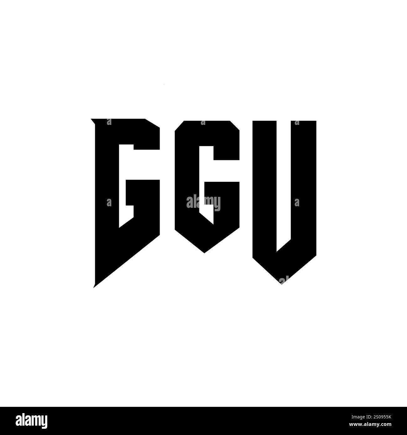 GGU letter logo design for technology company. GGU logo design black ...