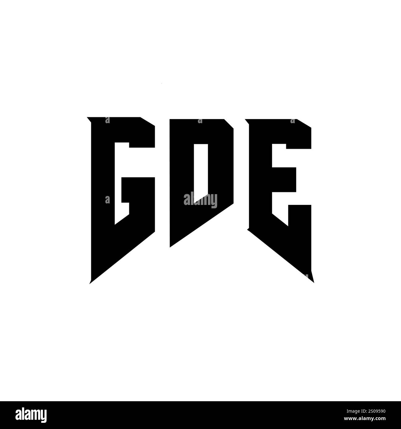 GDE letter logo design for technology company. GDE logo design black ...