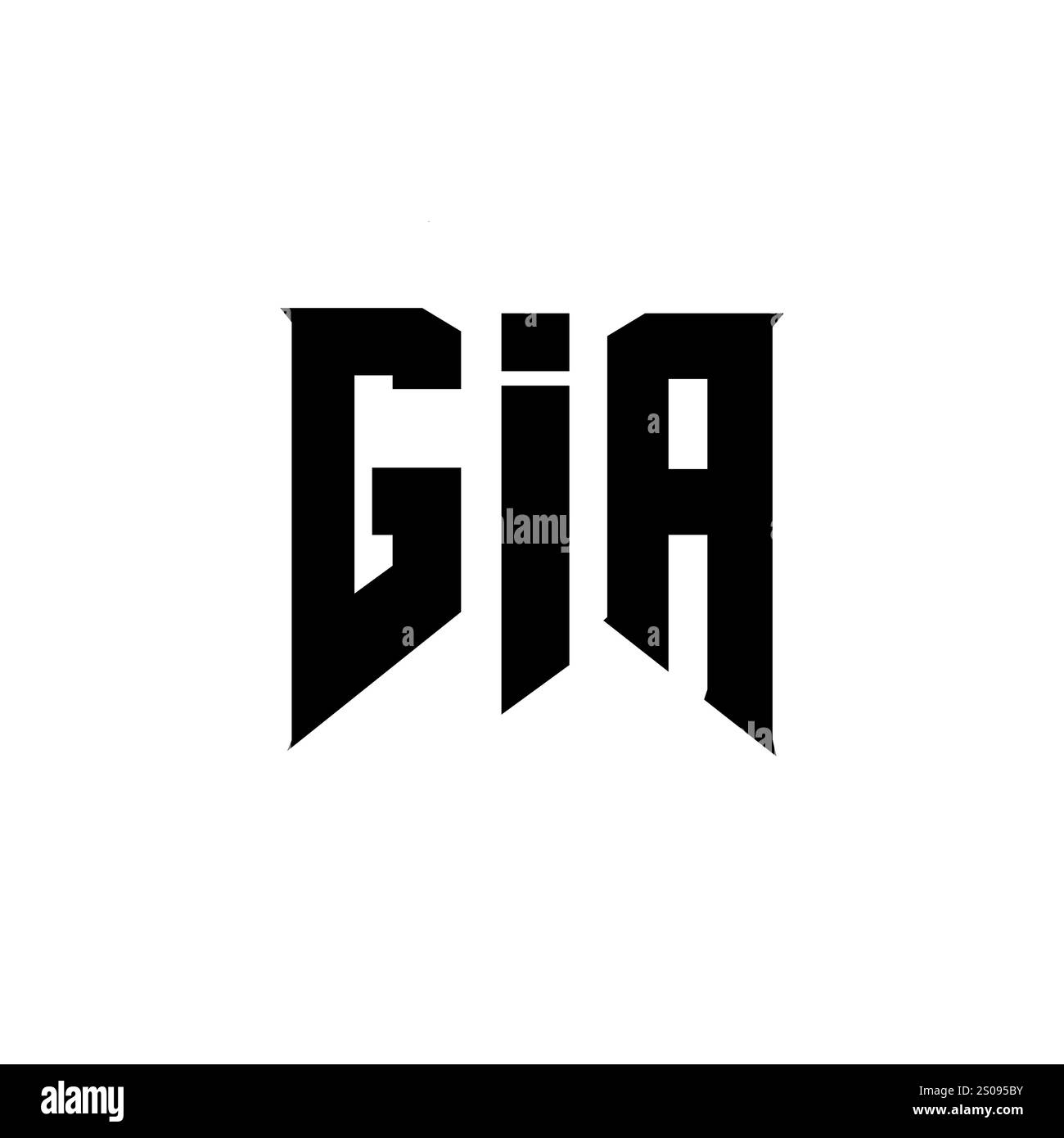 GIA letter logo design for technology company. GIA logo design black ...