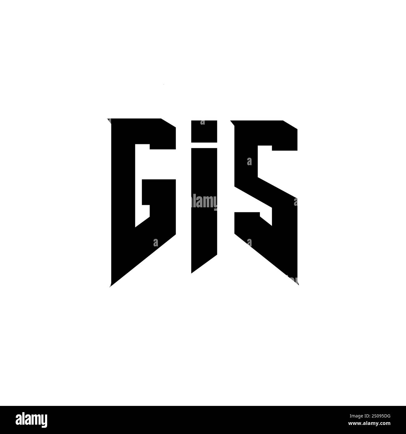 GIS letter logo design for technology company. GIS logo design black ...