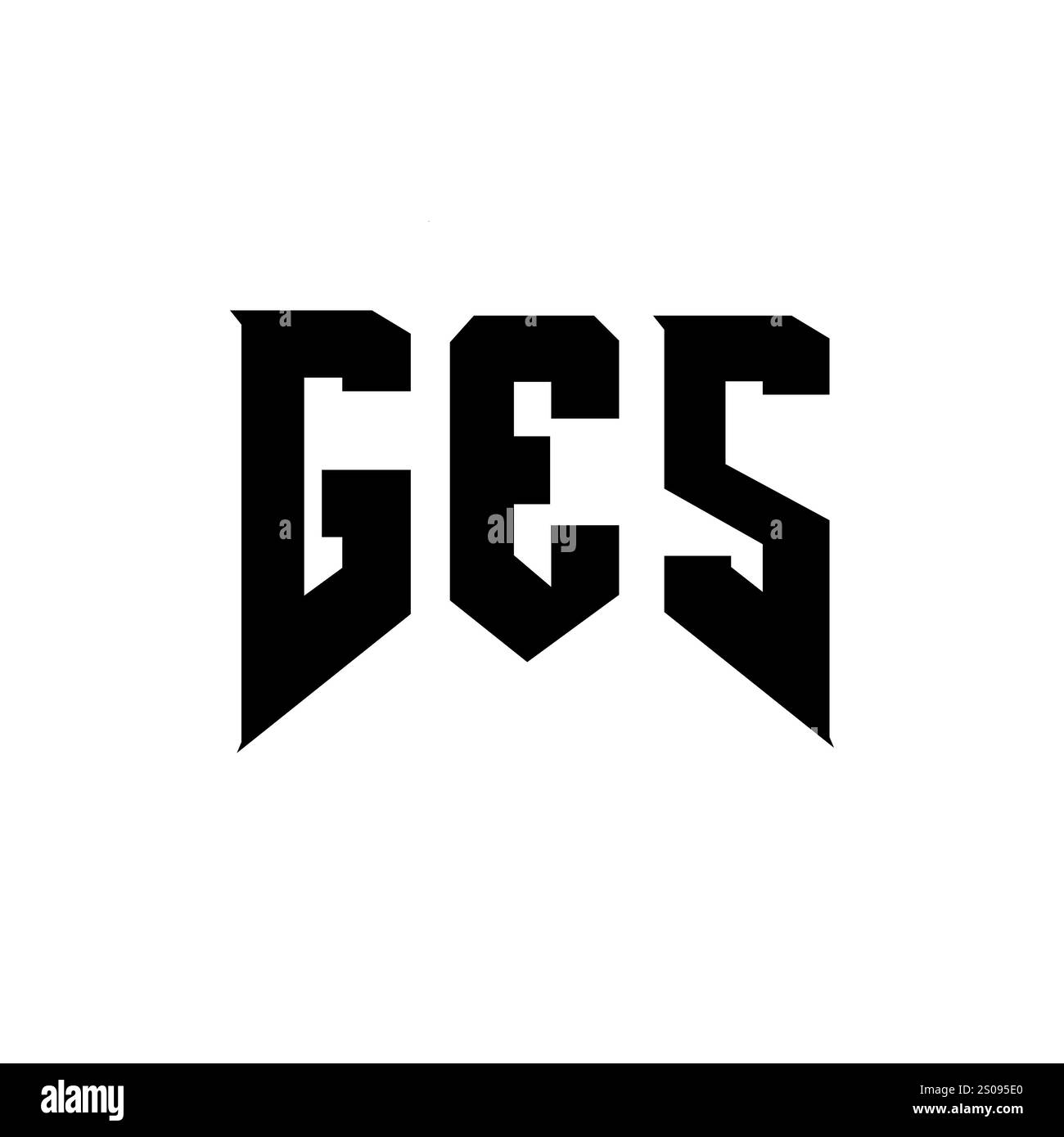 GES letter logo design for technology company. GES logo design black ...