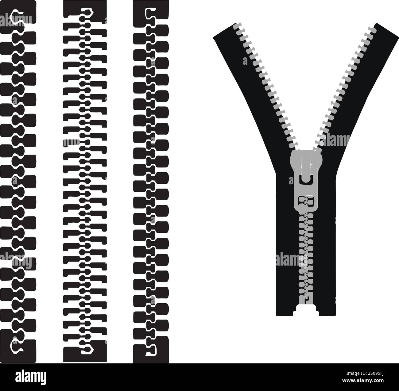 vector zipper, clothing accessory drawing Stock Vector Image & Art - Alamy