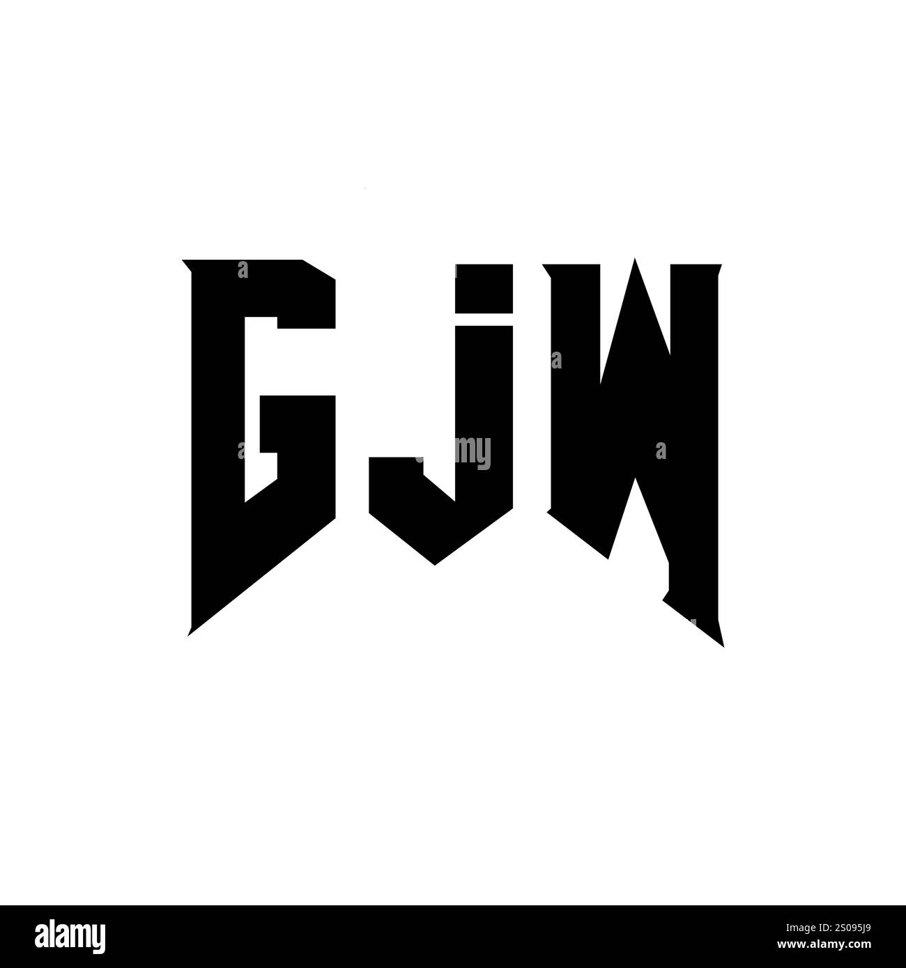 GJW letter logo design for technology company. GJW logo design black ...