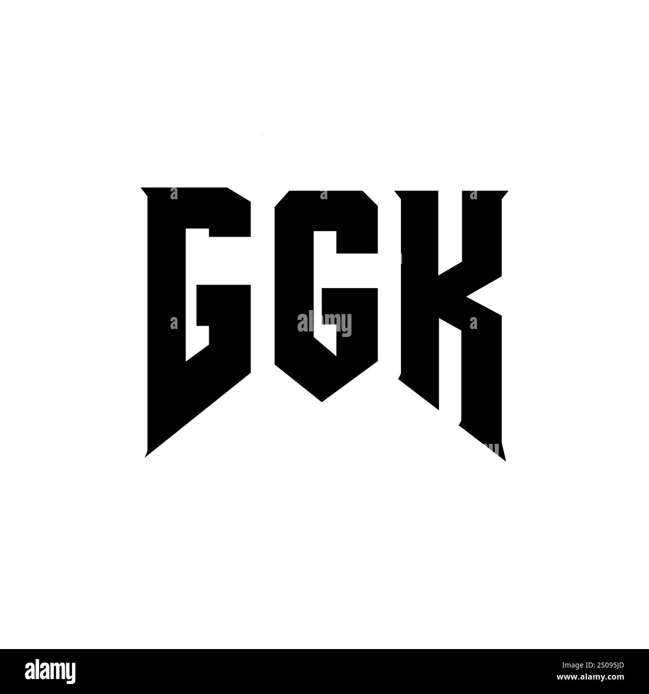 GGK letter logo design for technology company. GGK logo design black ...