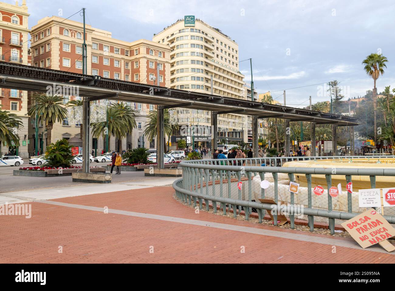 Malaga Spain, 14th December 2024: Photo of the city centre of Malaga in ...