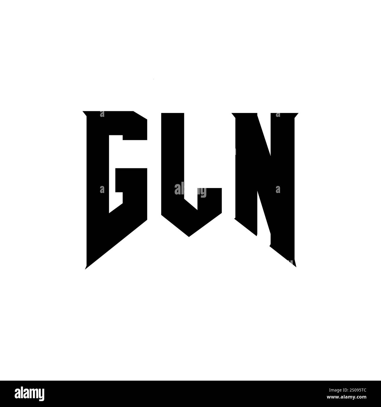 GLN letter logo design for technology company. GLN logo design black ...
