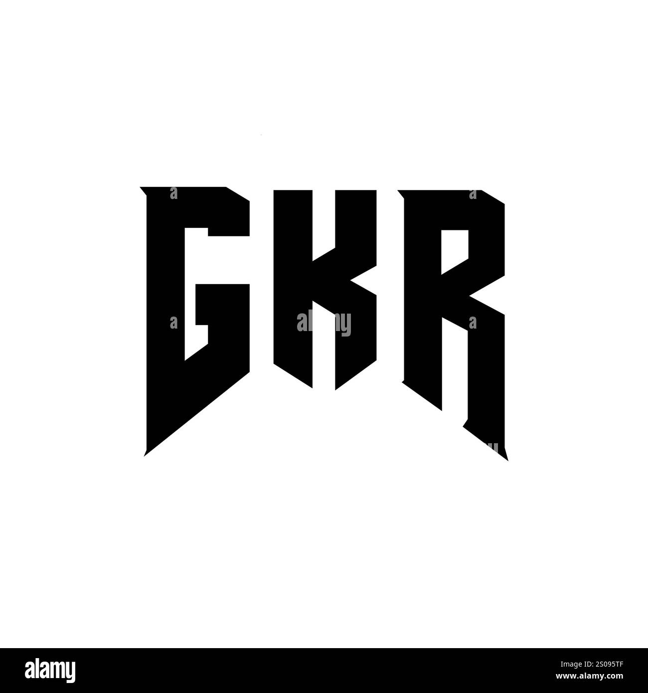 GKR letter logo design for technology company. GKR logo design black ...