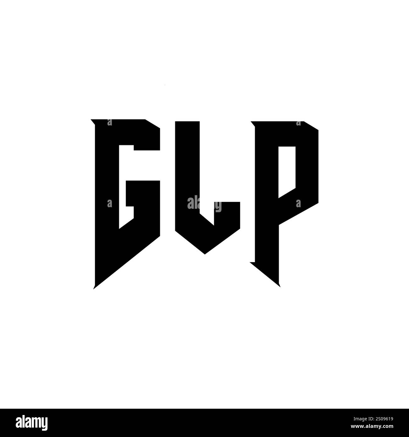 GLP letter logo design for technology company. GLP logo design black ...