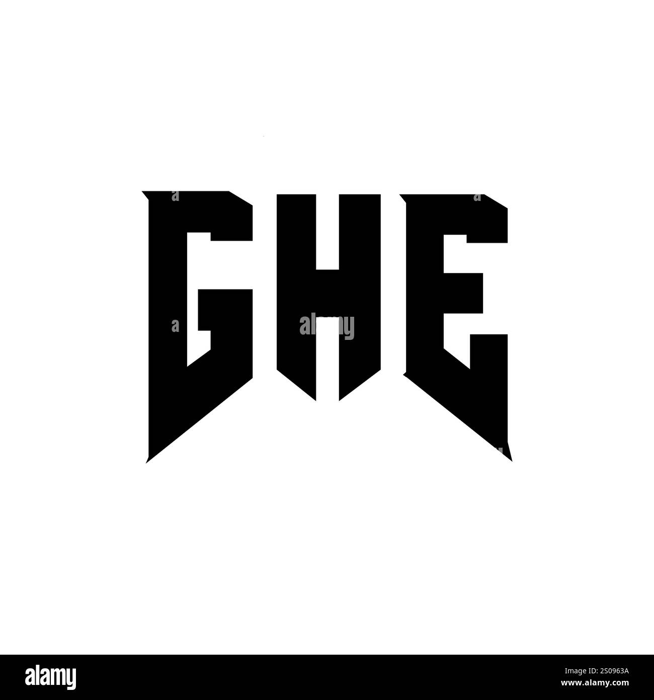 GHE letter logo design for technology company. GHE logo design black ...