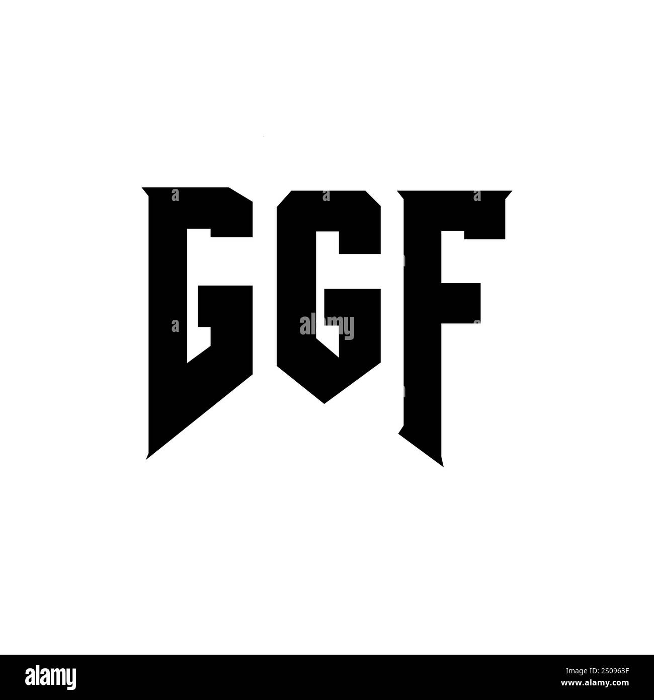 GGF letter logo design for technology company. GGF logo design black ...