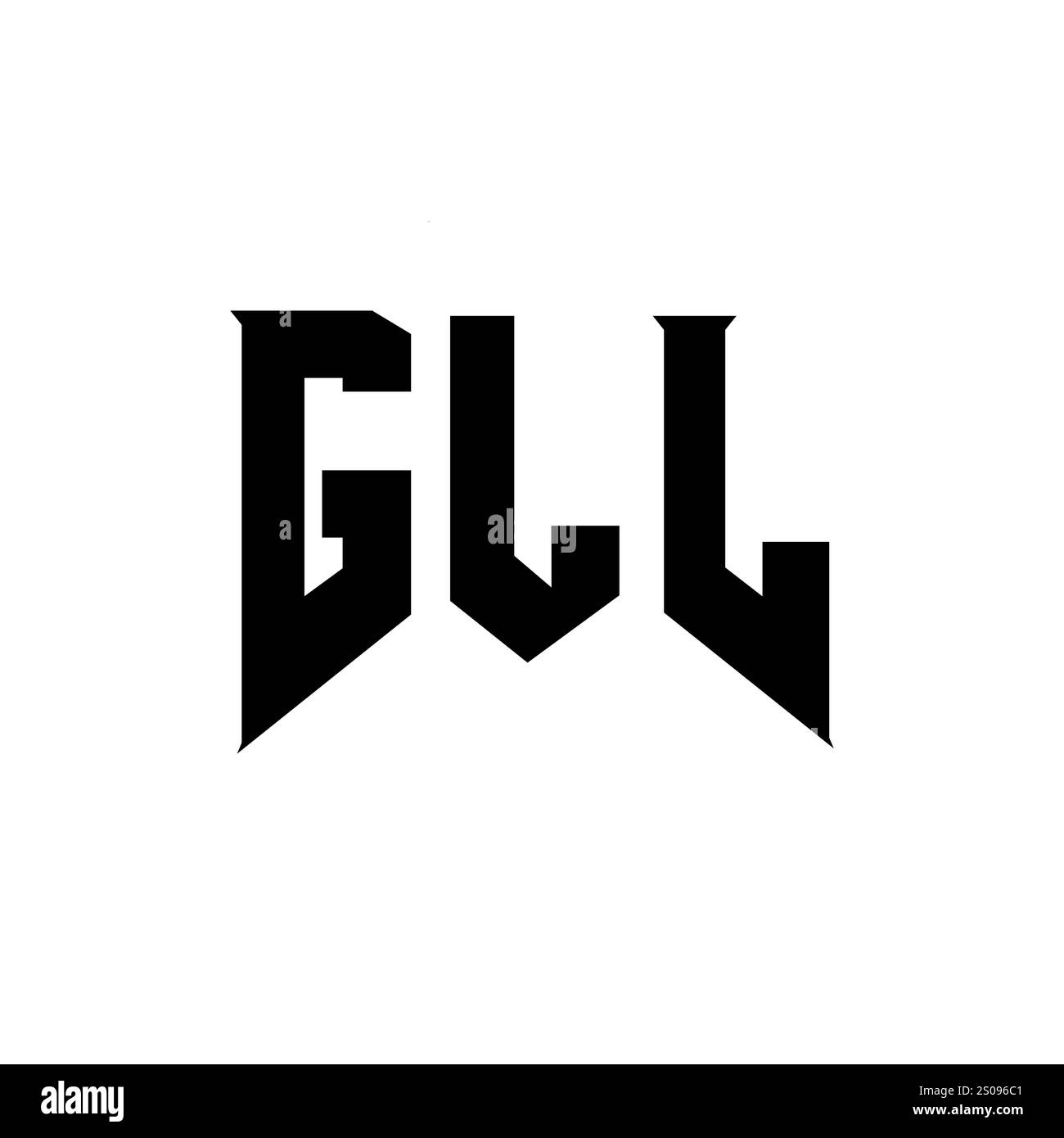 GLL letter logo design for technology company. GLL logo design black ...