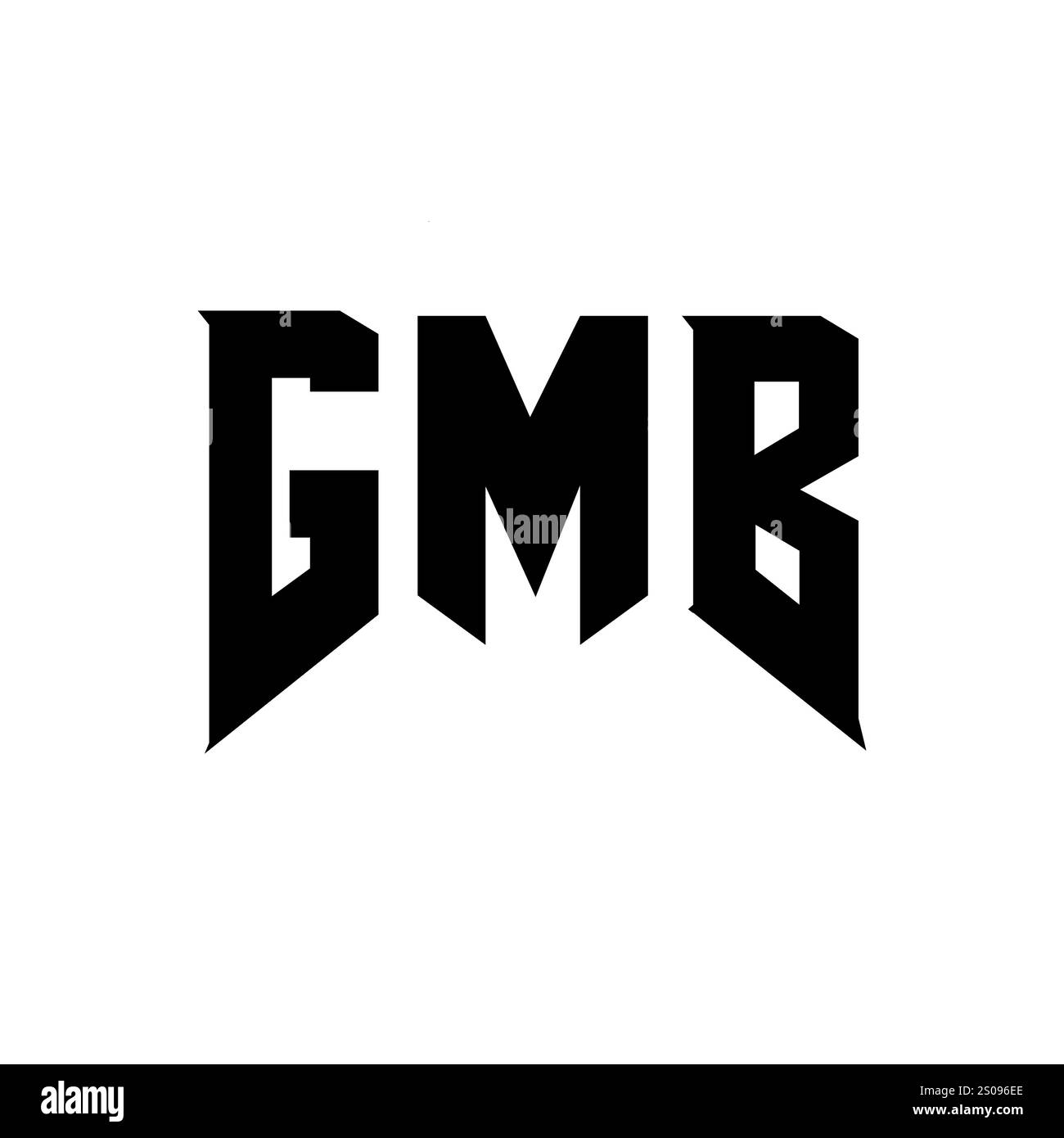 GMB letter logo design for technology company. GMB logo design black ...