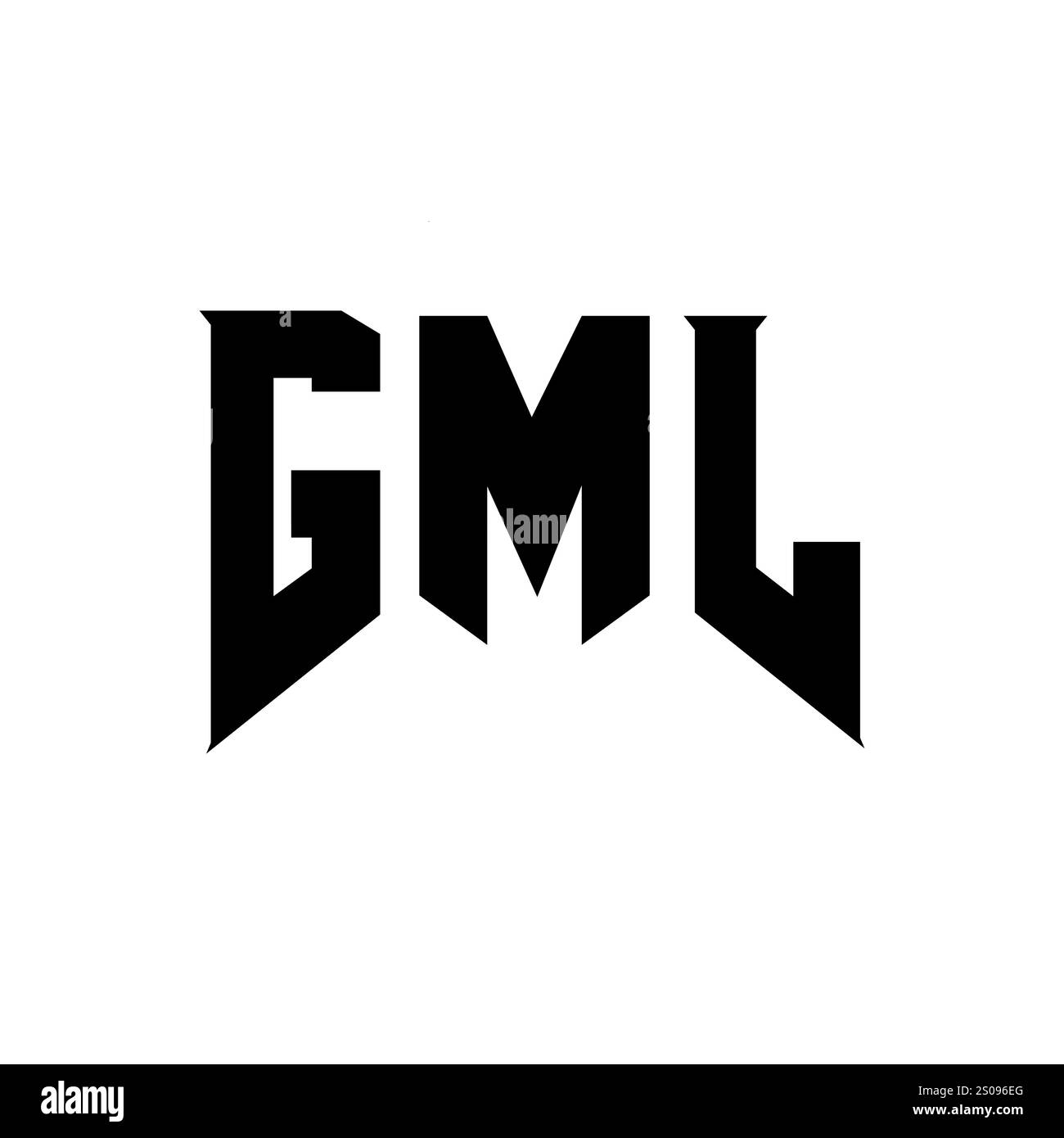 GML letter logo design for technology company. GML logo design black ...