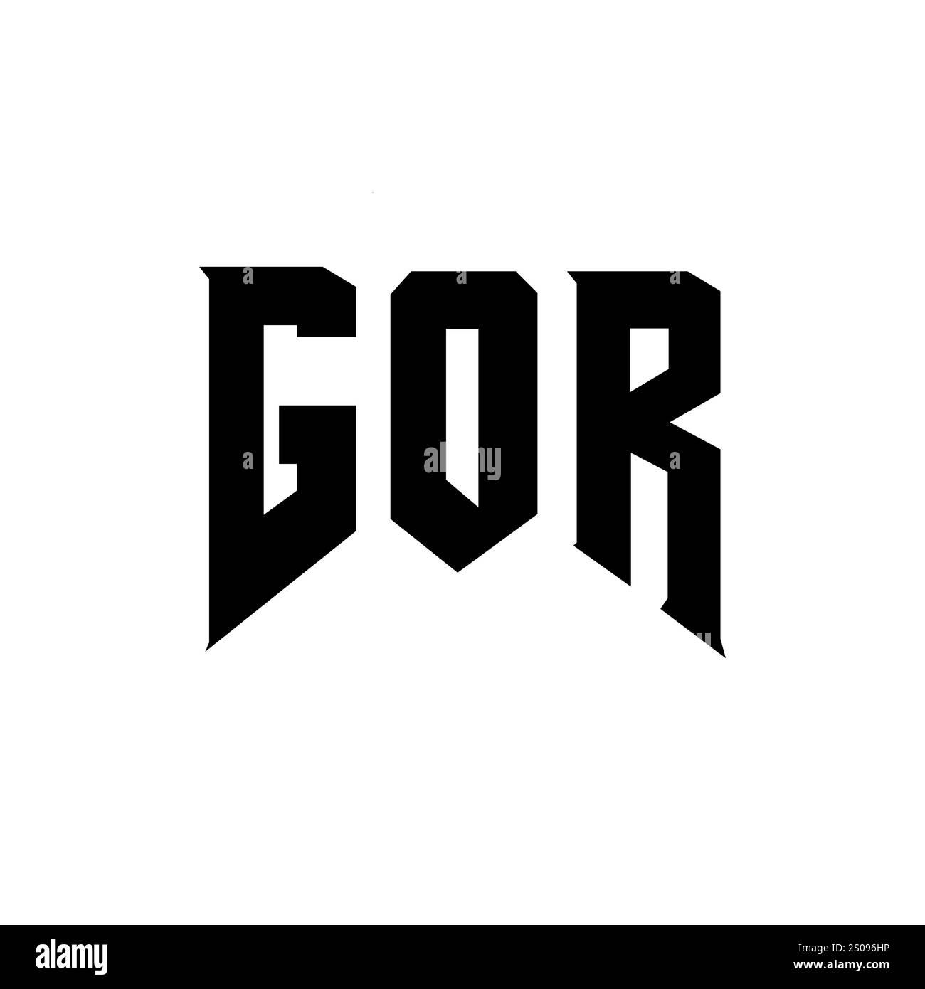 GOR letter logo design for technology company. GOR logo design black ...