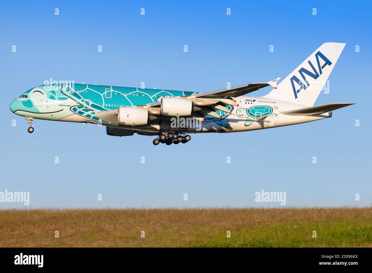Japan Narita, 11 November 2024: ANA - All Nippon Airways Airbus A380 at Narita in Japan Stock ...
