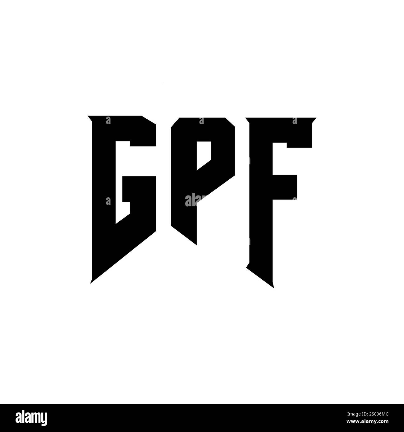 GPF letter logo design for technology company. GPF logo design black ...