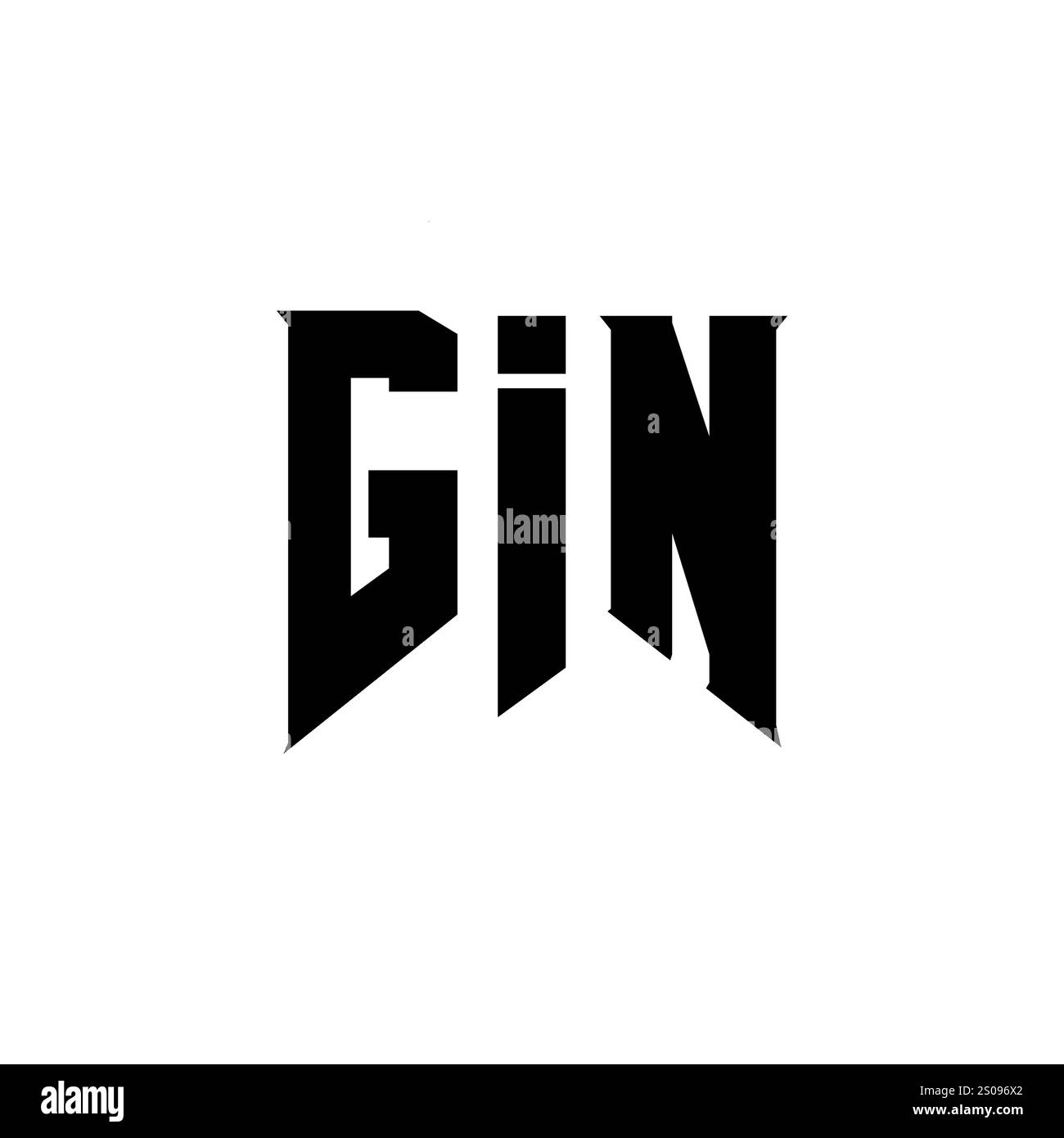 GIN letter logo design for technology company. GIN logo design black ...