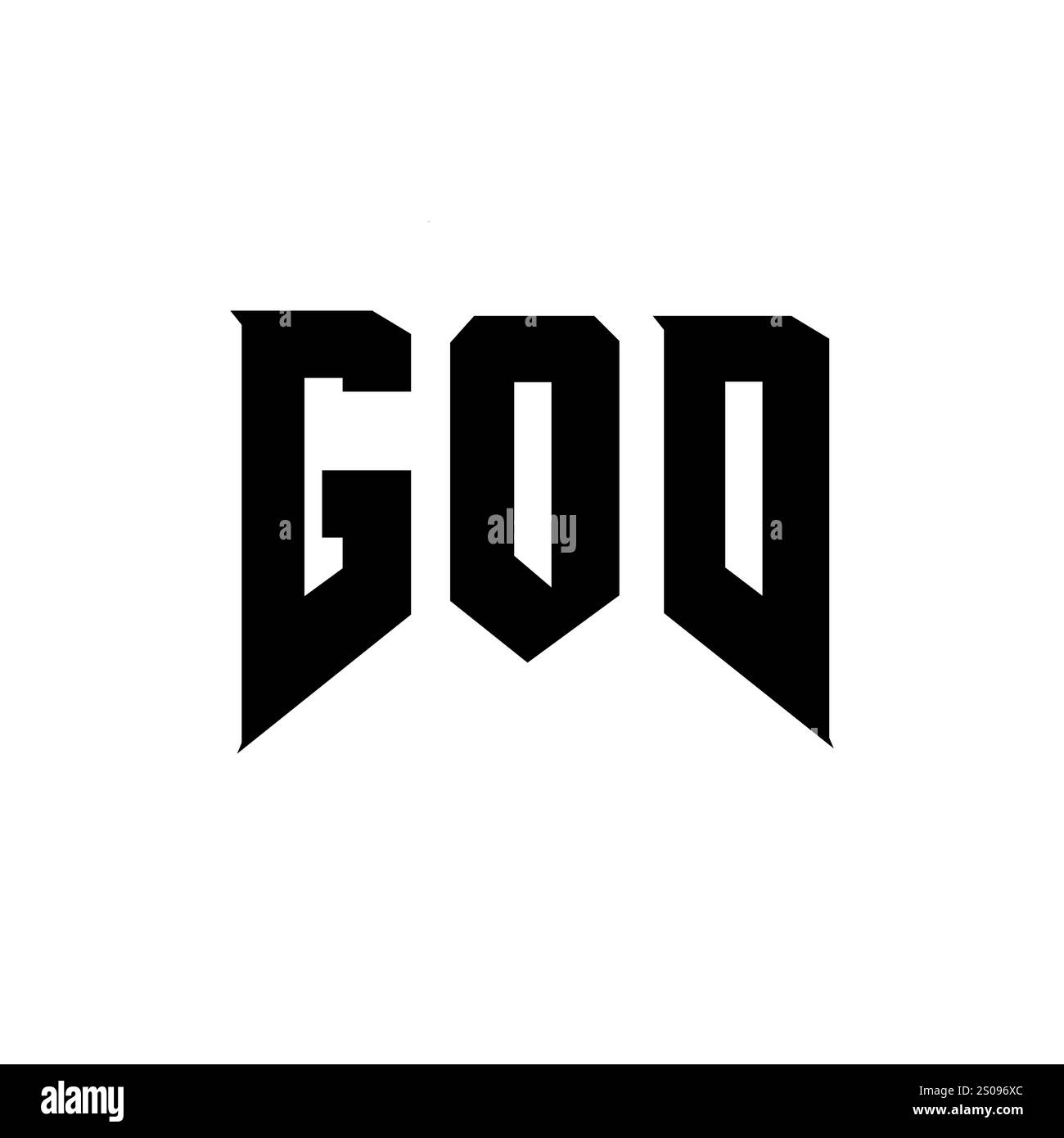 GOD letter logo design for technology company. GOD logo design black ...