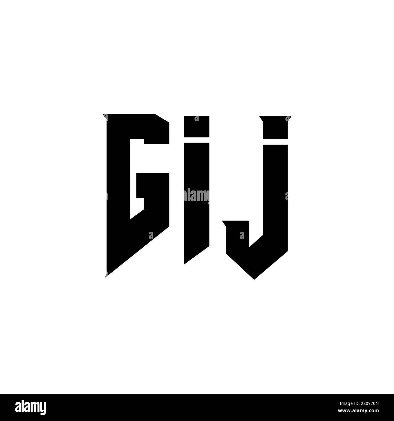 GIJ letter logo design for technology company. GIJ logo design black ...