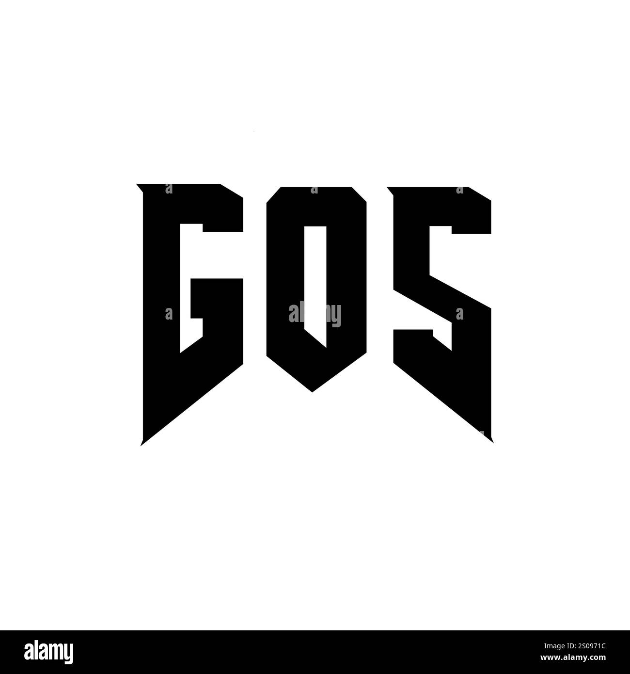 GOS letter logo design for technology company. GOS logo design black ...