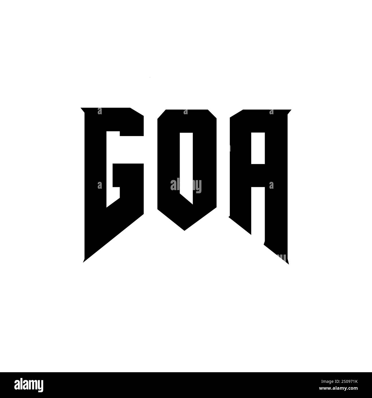 GOA letter logo design for technology company. GOA logo design black ...