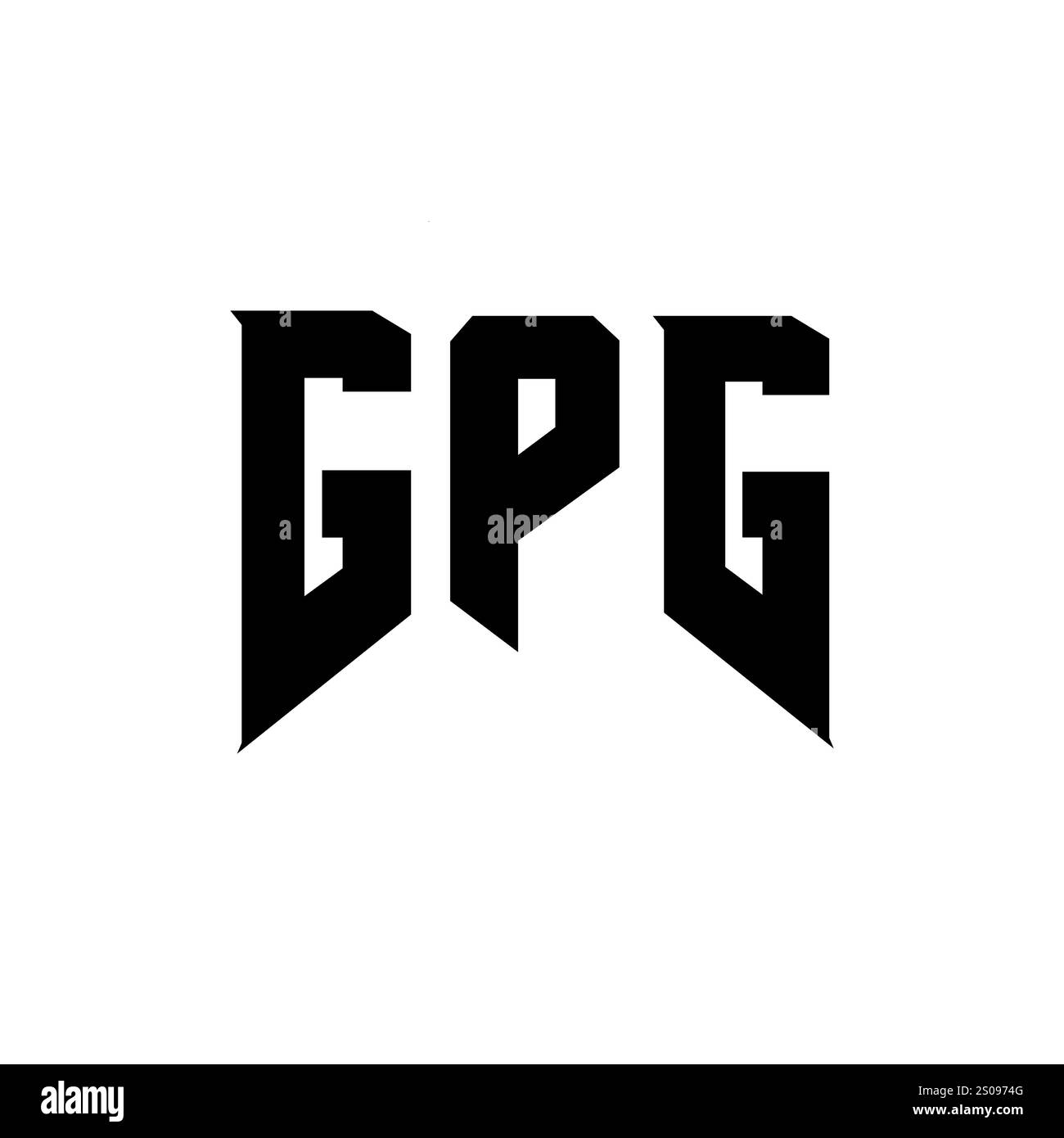 GPG letter logo design for technology company. GPG logo design black ...