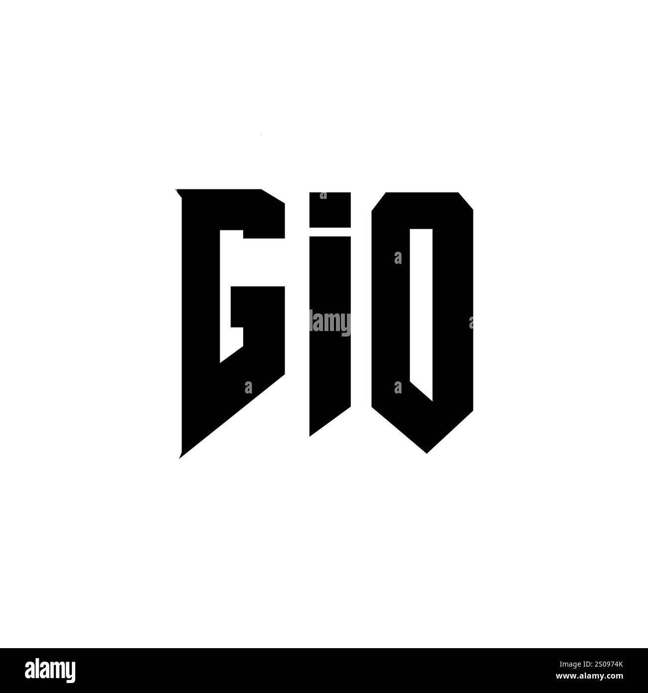 GIO letter logo design for technology company. GIO logo design black ...