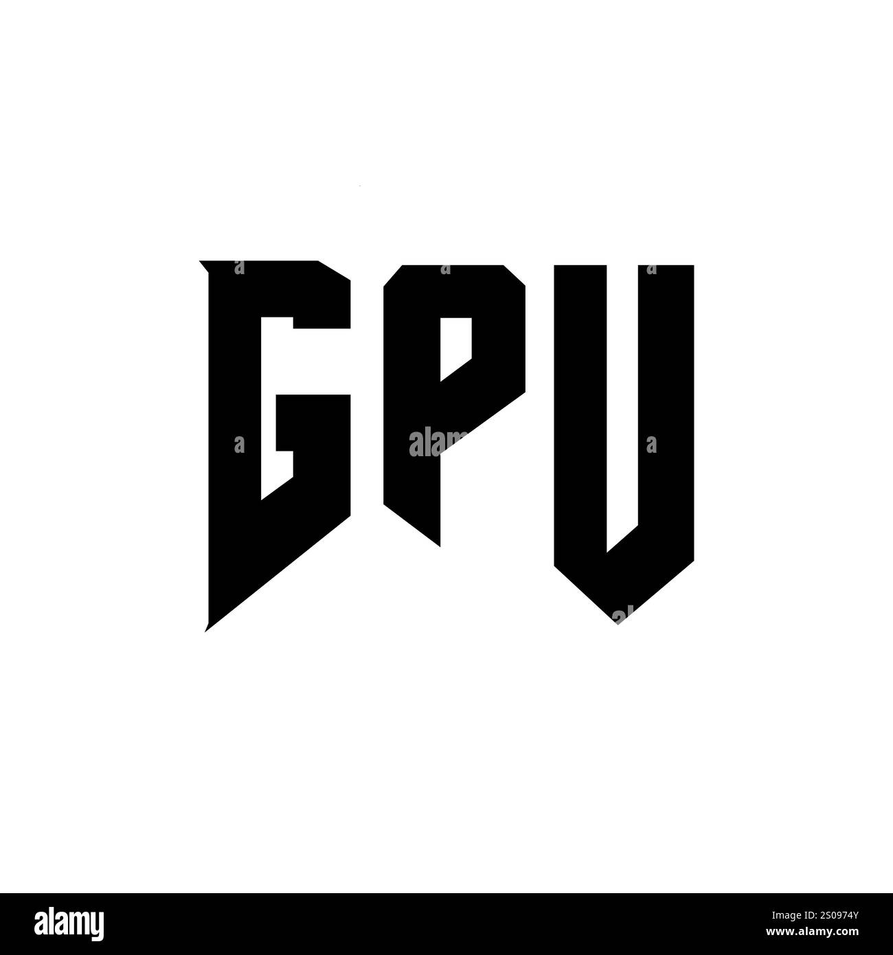 Gpu Letter Logo Design For Technology Company Gpu Logo Design Black