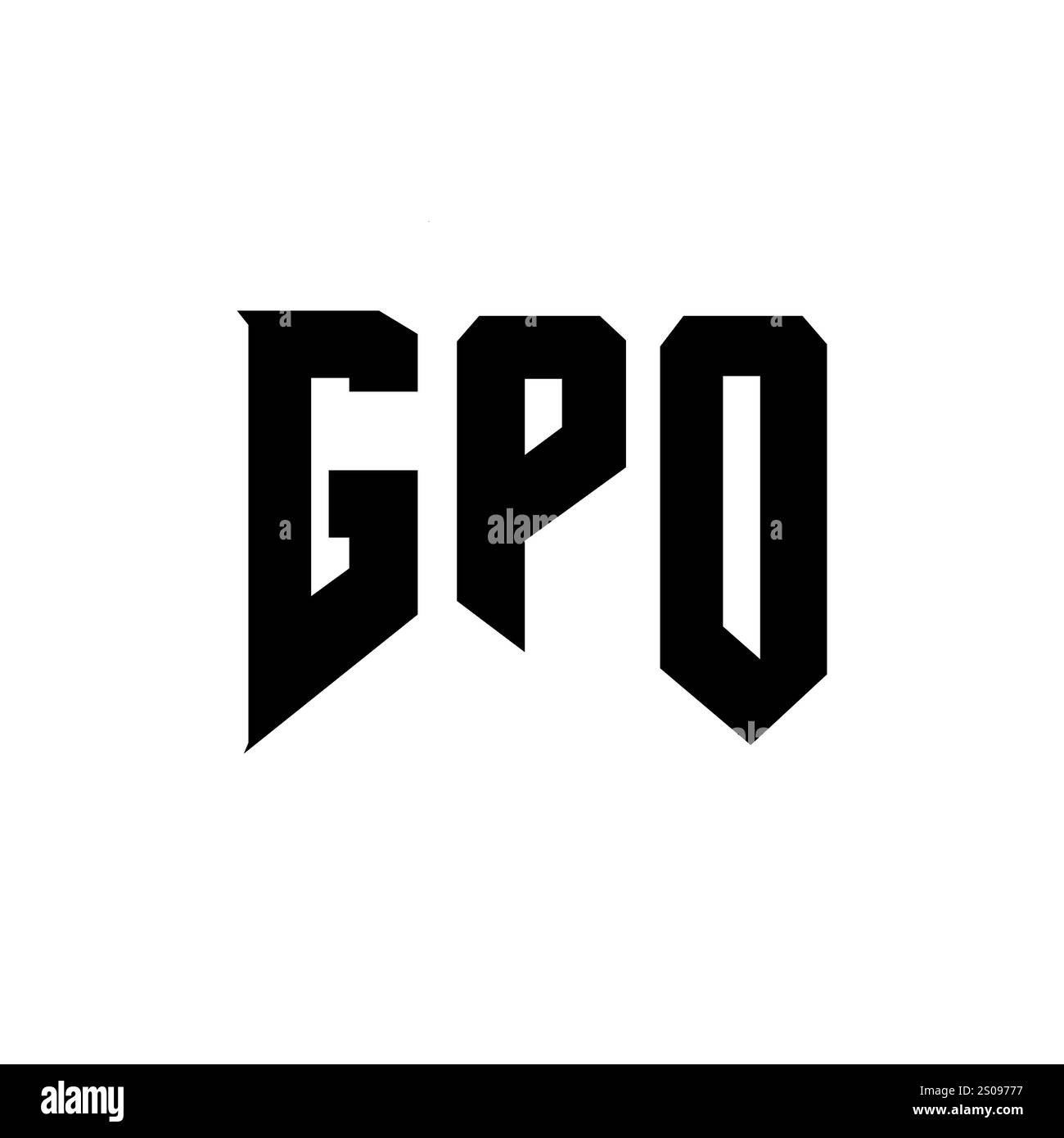 GPO letter logo design for technology company. GPO logo design black ...