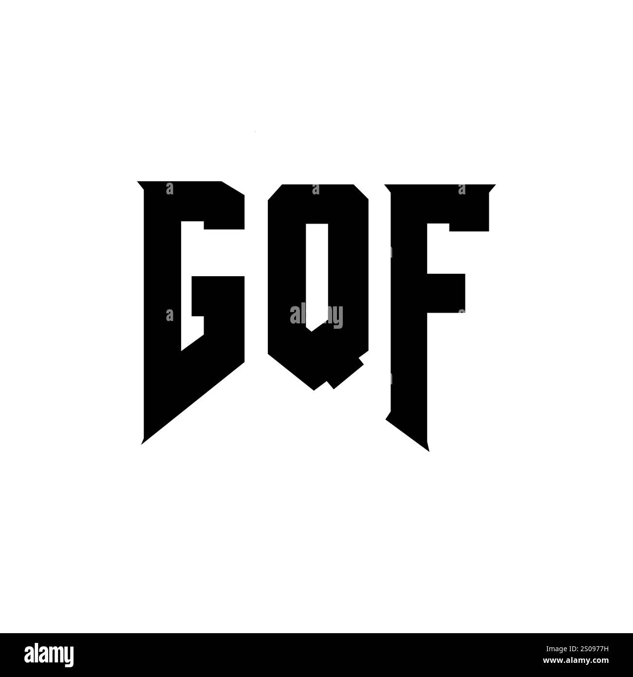 GQF letter logo design for technology company. GQF logo design black ...