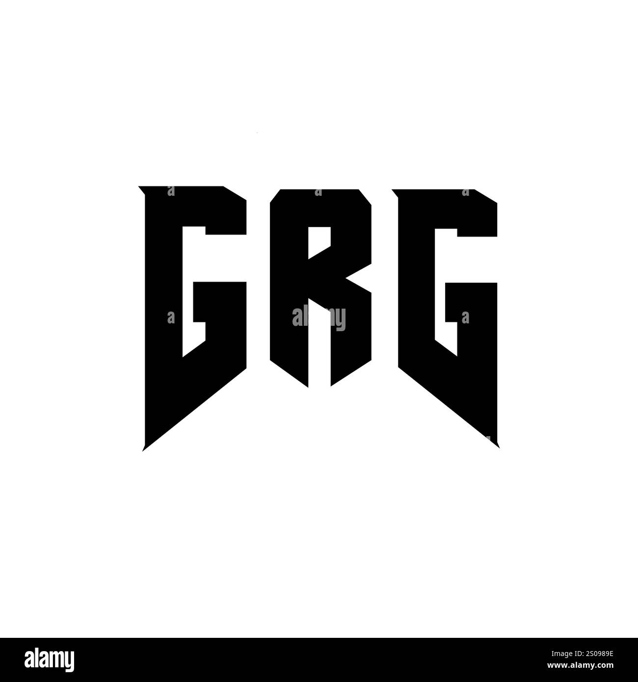 GRG letter logo design for technology company. GRG logo design black and white color combination ...