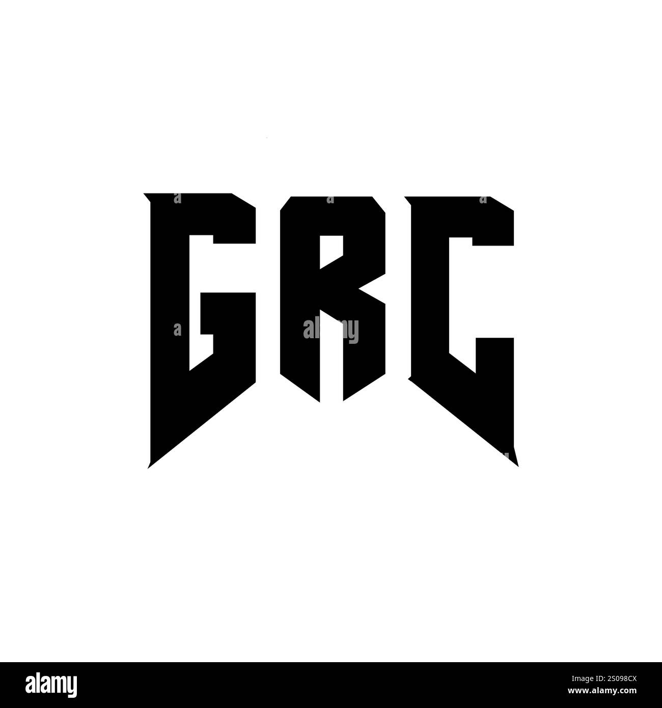 GRC letter logo design for technology company. GRC logo design black ...