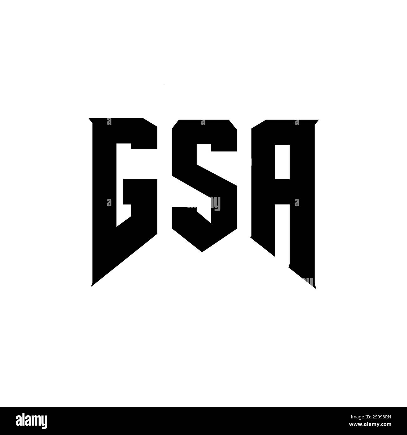 GSA letter logo design for technology company. GSA logo design black ...