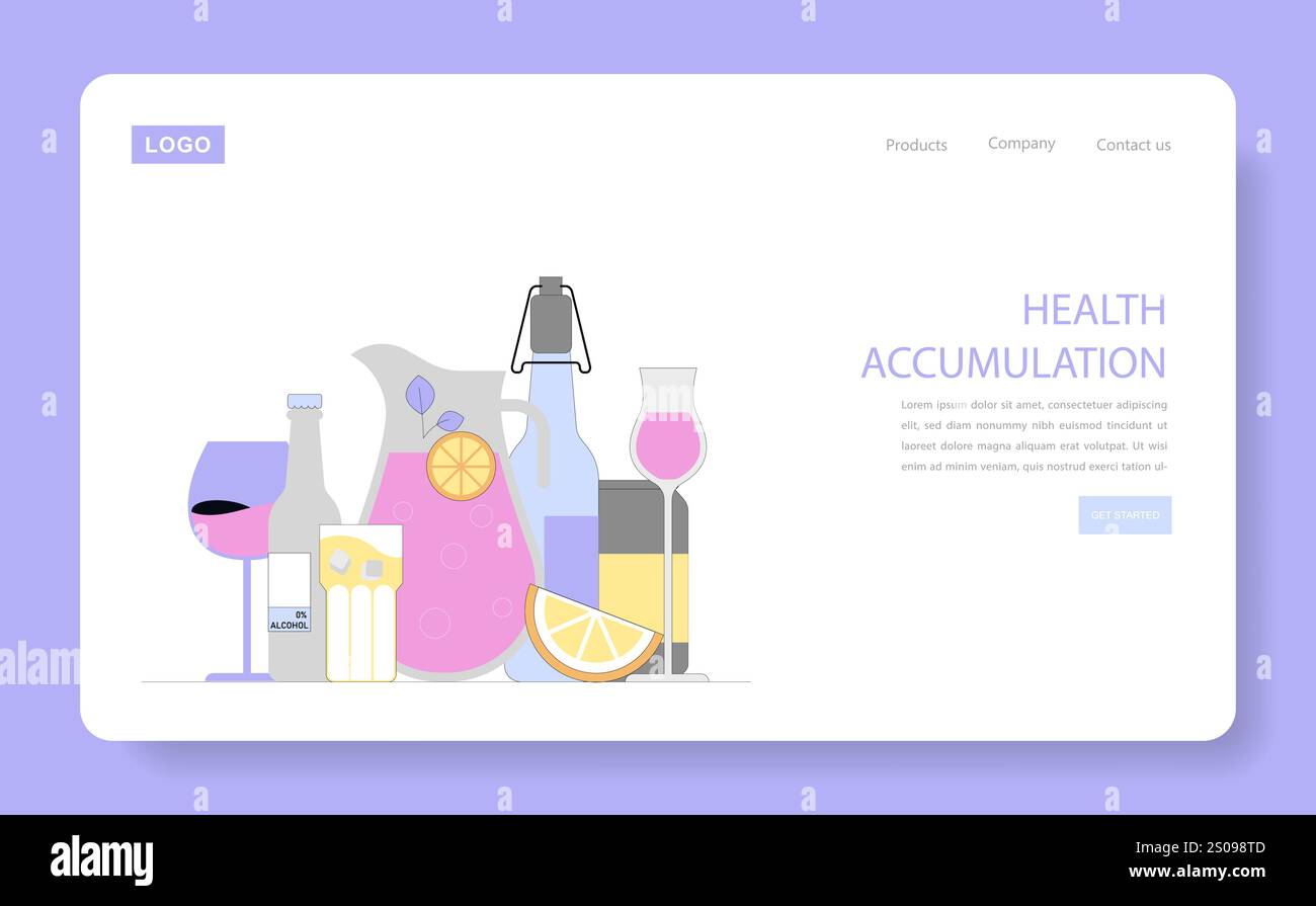 Dry January concept. Alcohol-free lifestyle choice illustrated with ...