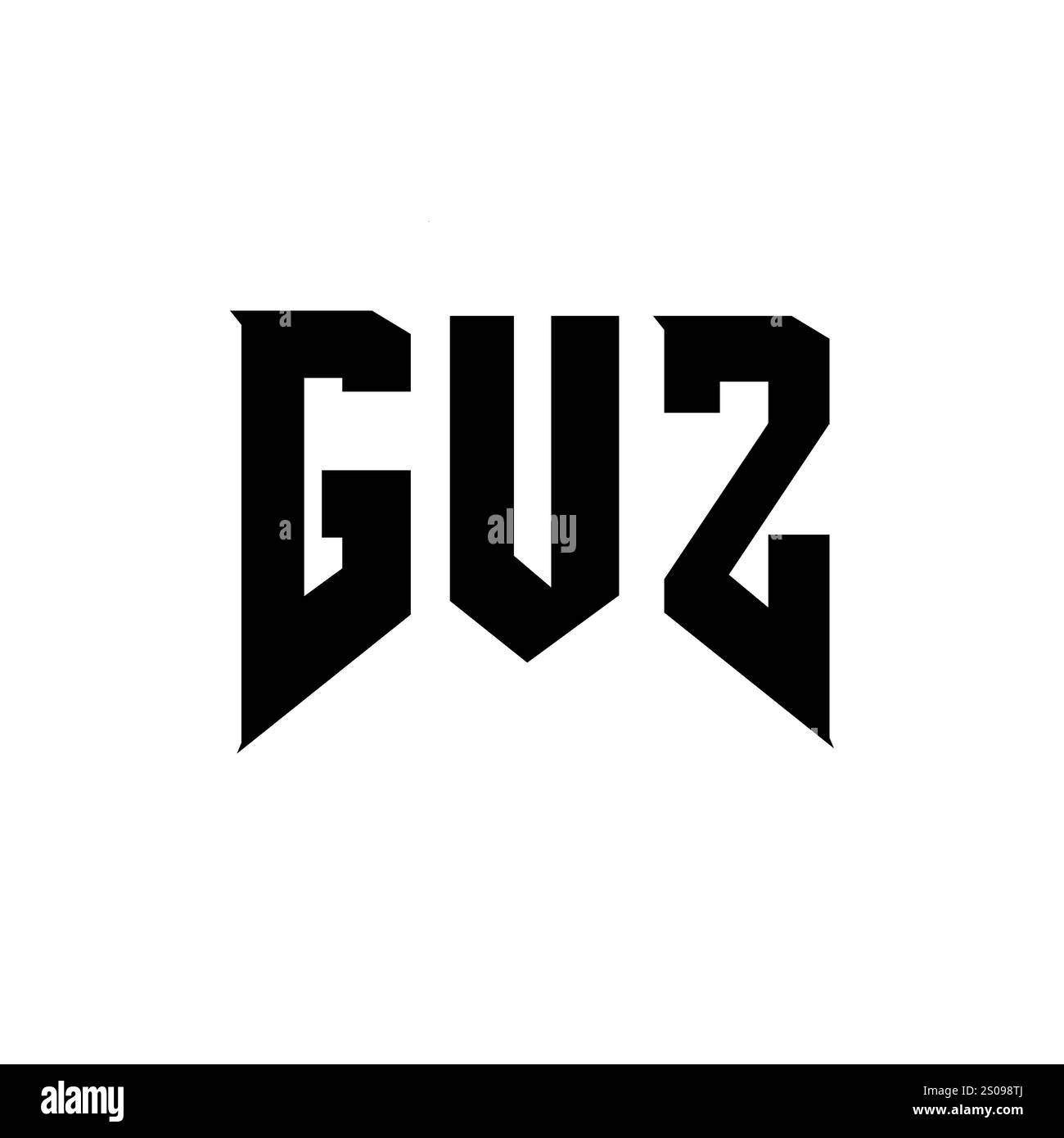 GUZ letter logo design for technology company. GUZ logo design black ...