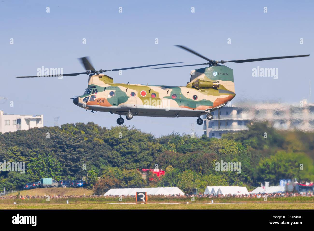 Japan, at Kanoya Air Base 19 November 2024: Boeing CH-47JA Chinook at ...