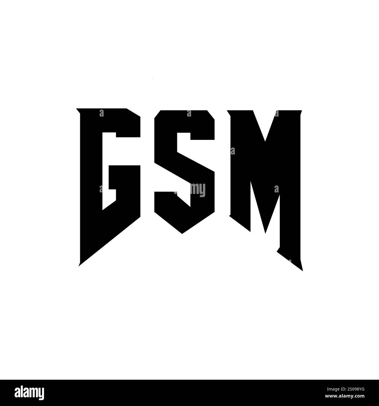 Gsm logo design Black and White Stock Photos & Images - Alamy