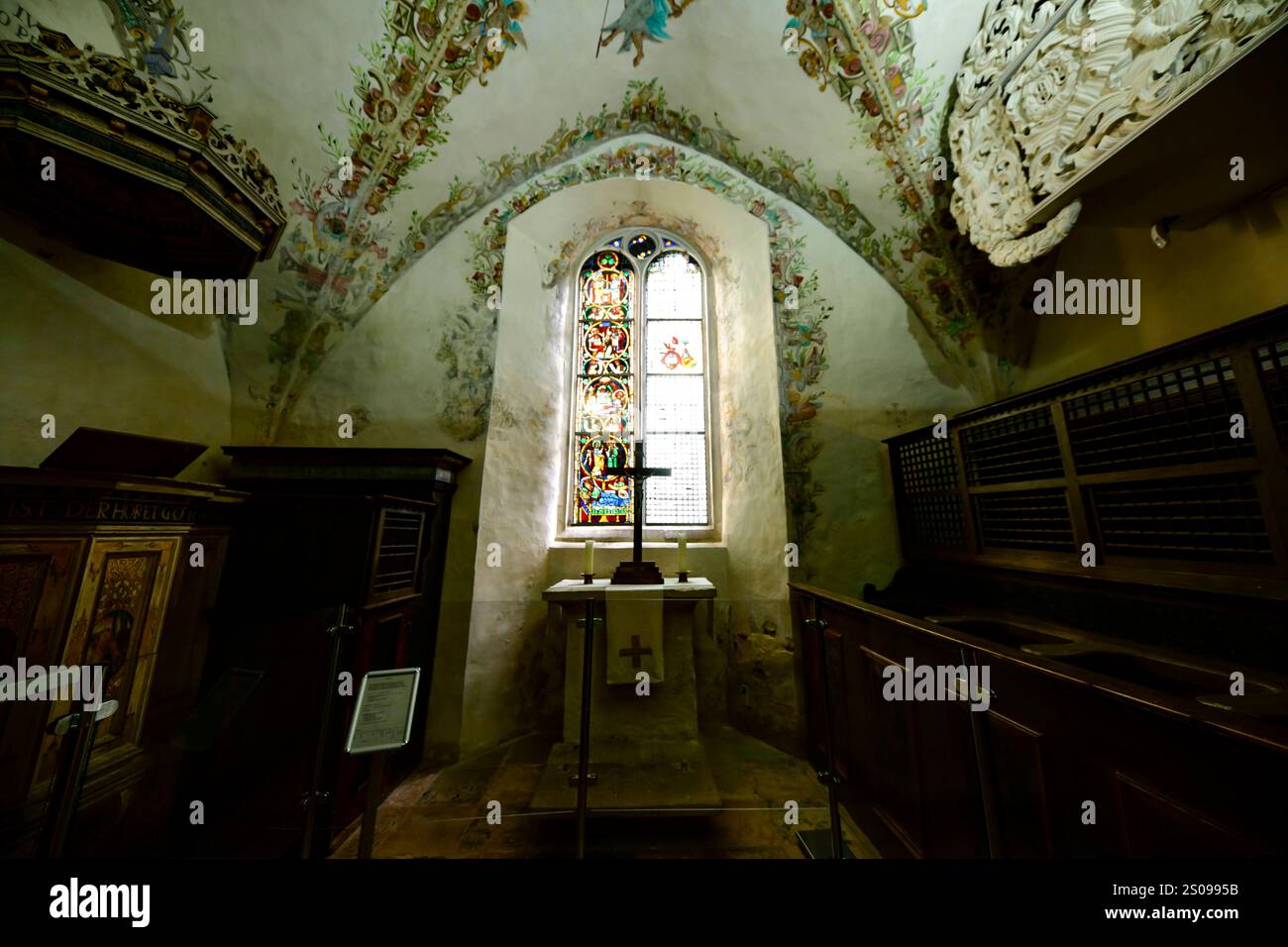 Burg Falkenstein Blick am 11. Oktober 2024 in die Burg Falkenstein bei ...
