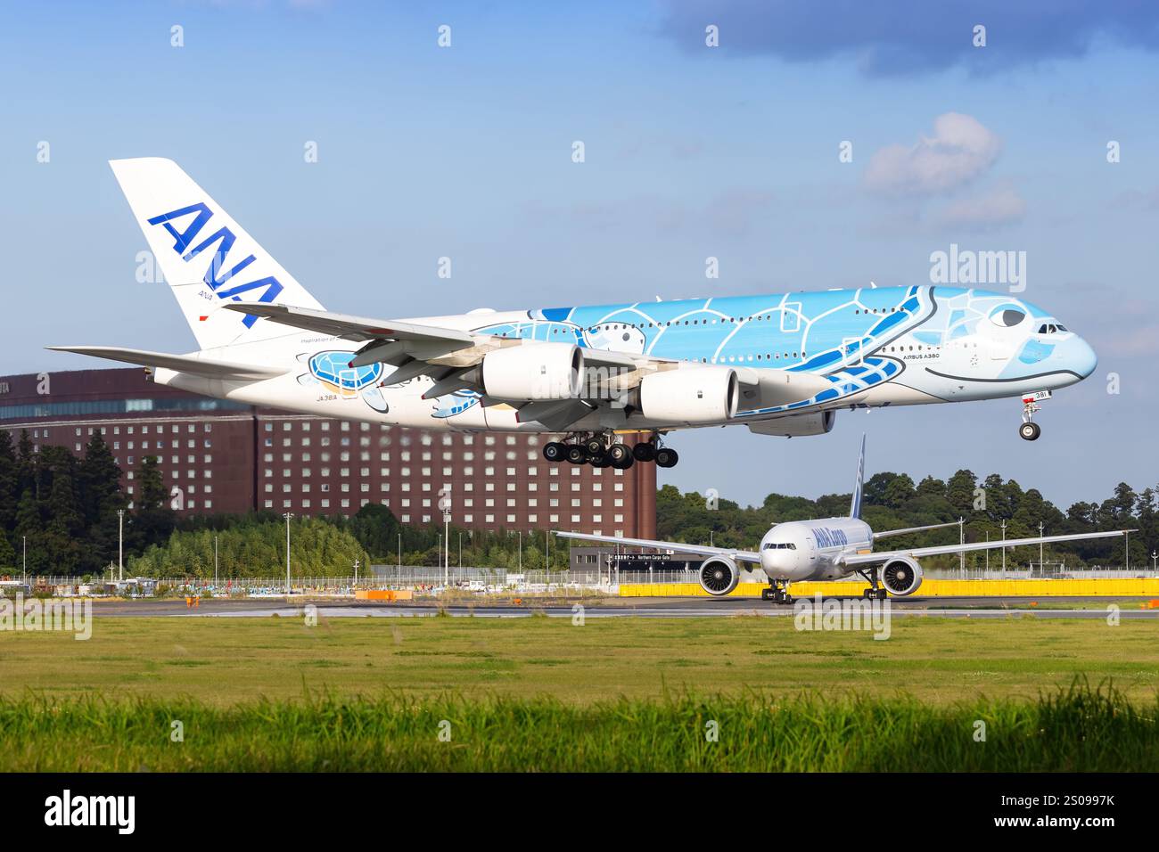 Japan Narita, 11 November 2024: ANA - All Nippon Airways Airbus A380 at Narita in Japan Stock ...