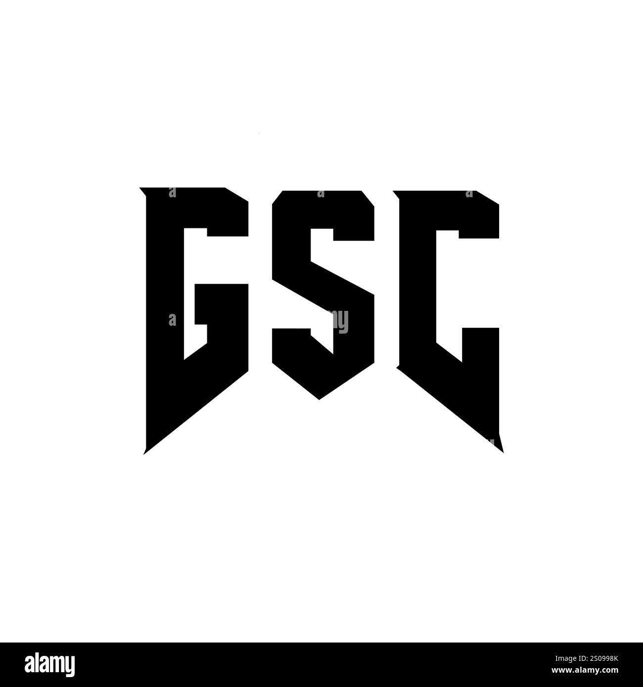 GSC letter logo design for technology company. GSC logo design black and white color combination ...
