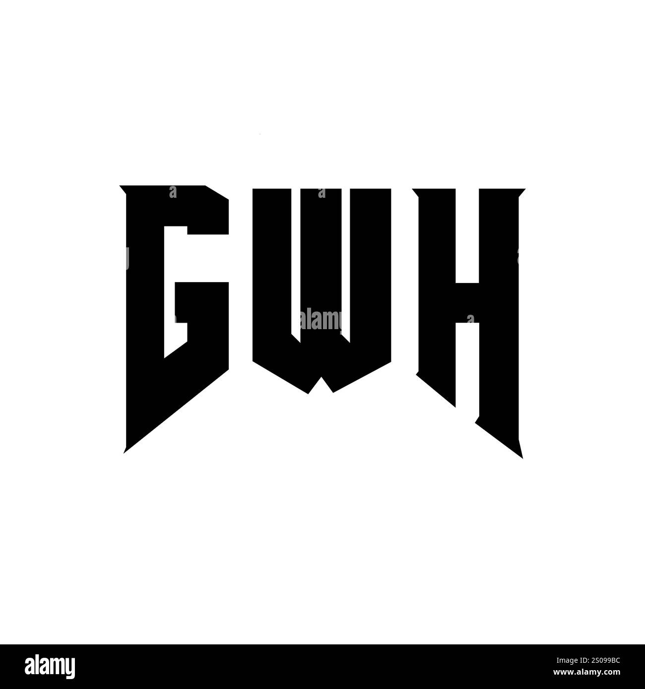 GWH letter logo design for technology company. GWH logo design black ...