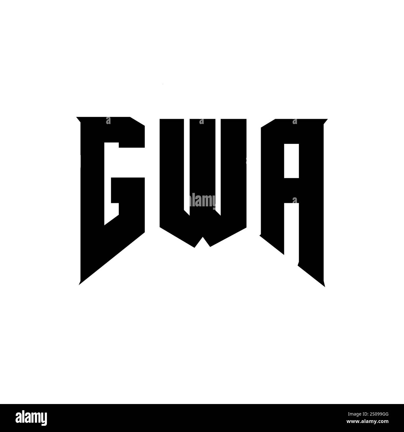 GWA letter logo design for technology company. GWA logo design black ...
